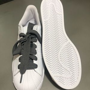 adidas | Shoes | New Adidas Clam Shell Sneakers With Grey Laces | Poshmark